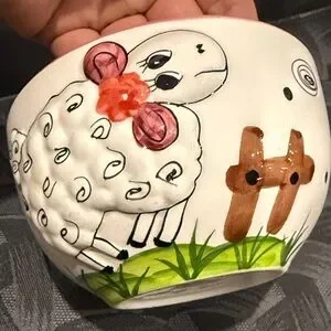 Dining | Cute Sheep Ceramic Bowl Cereal Rice Noodles | Poshmark